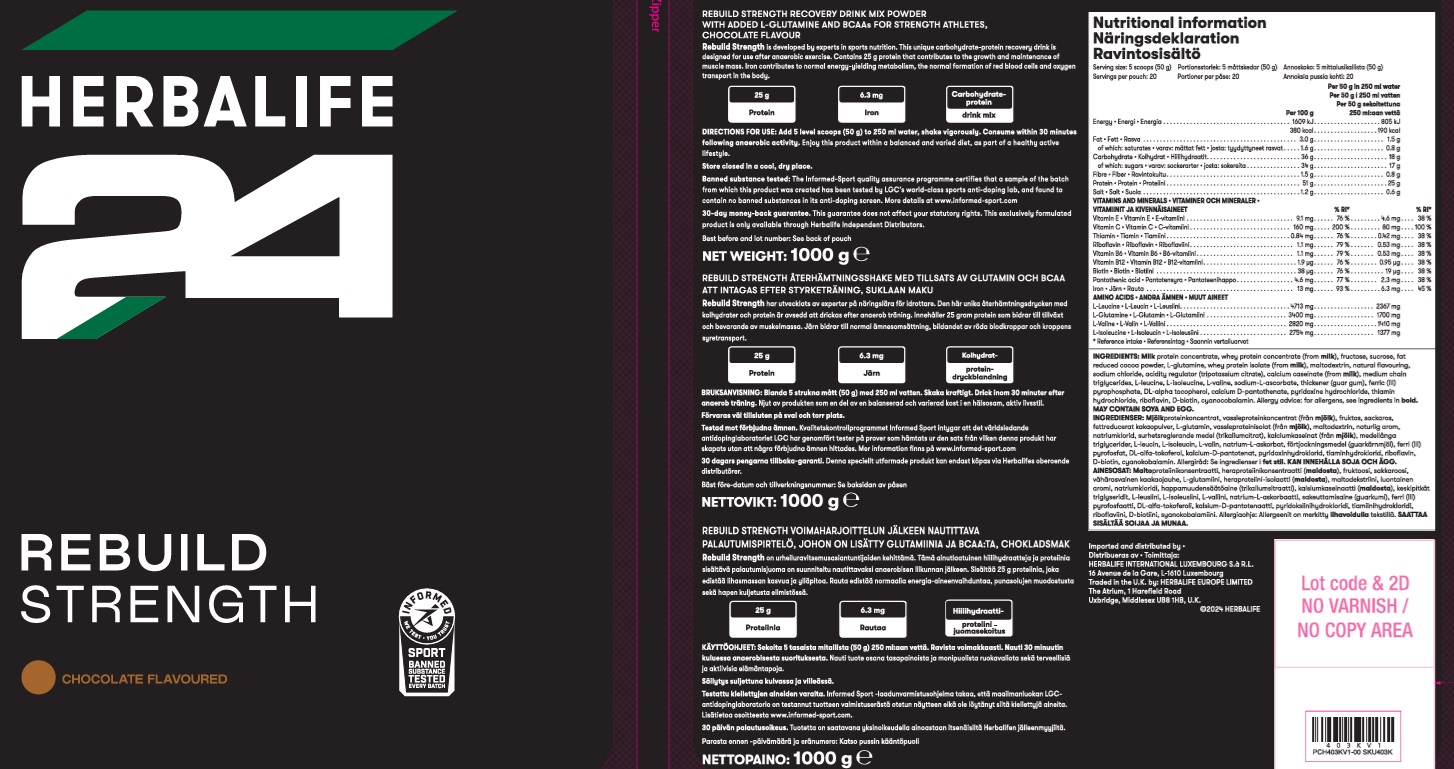 Rebuild Strength Chocolate 1000 g Pouch